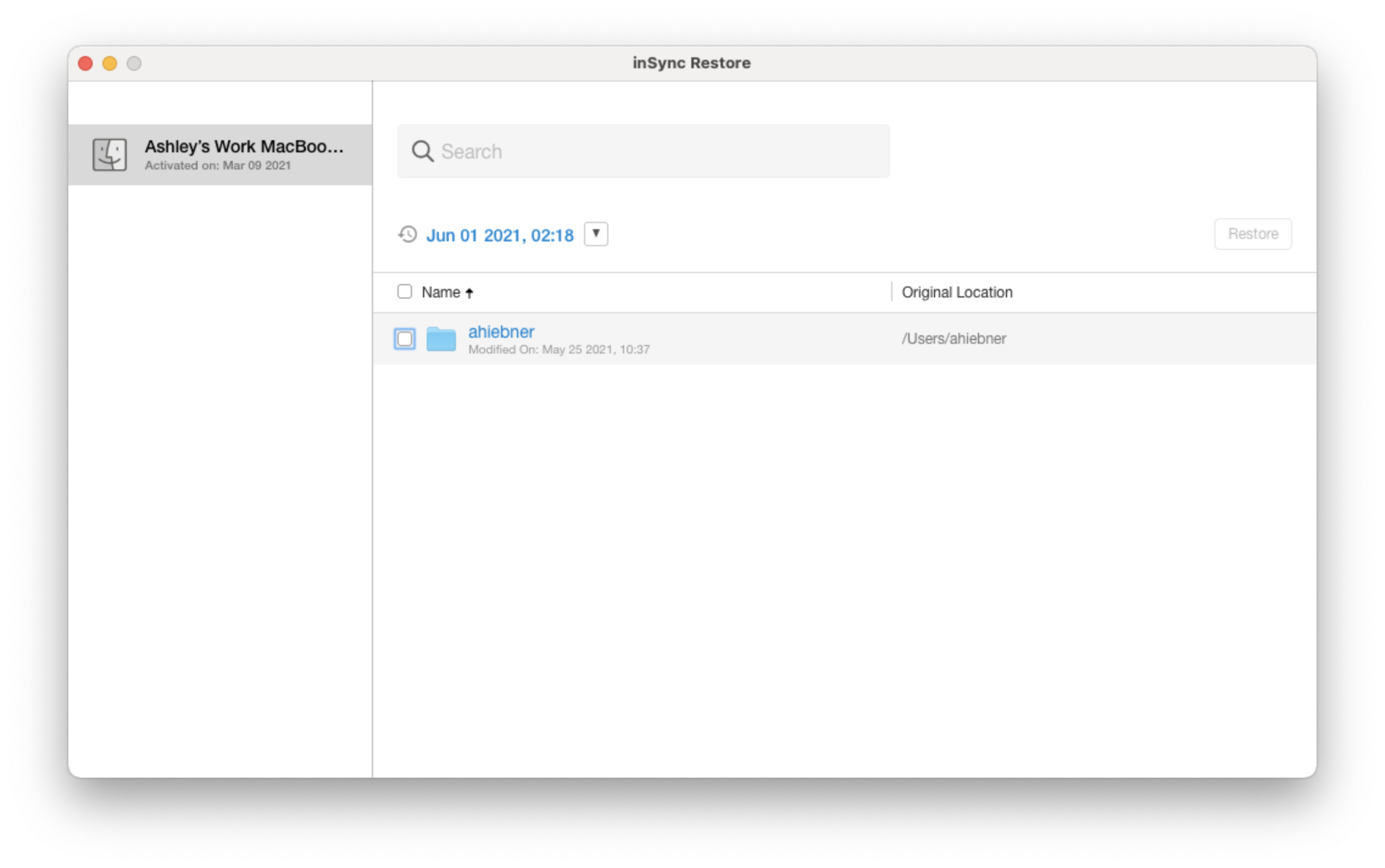 Mac Druva - New Computer Setup
